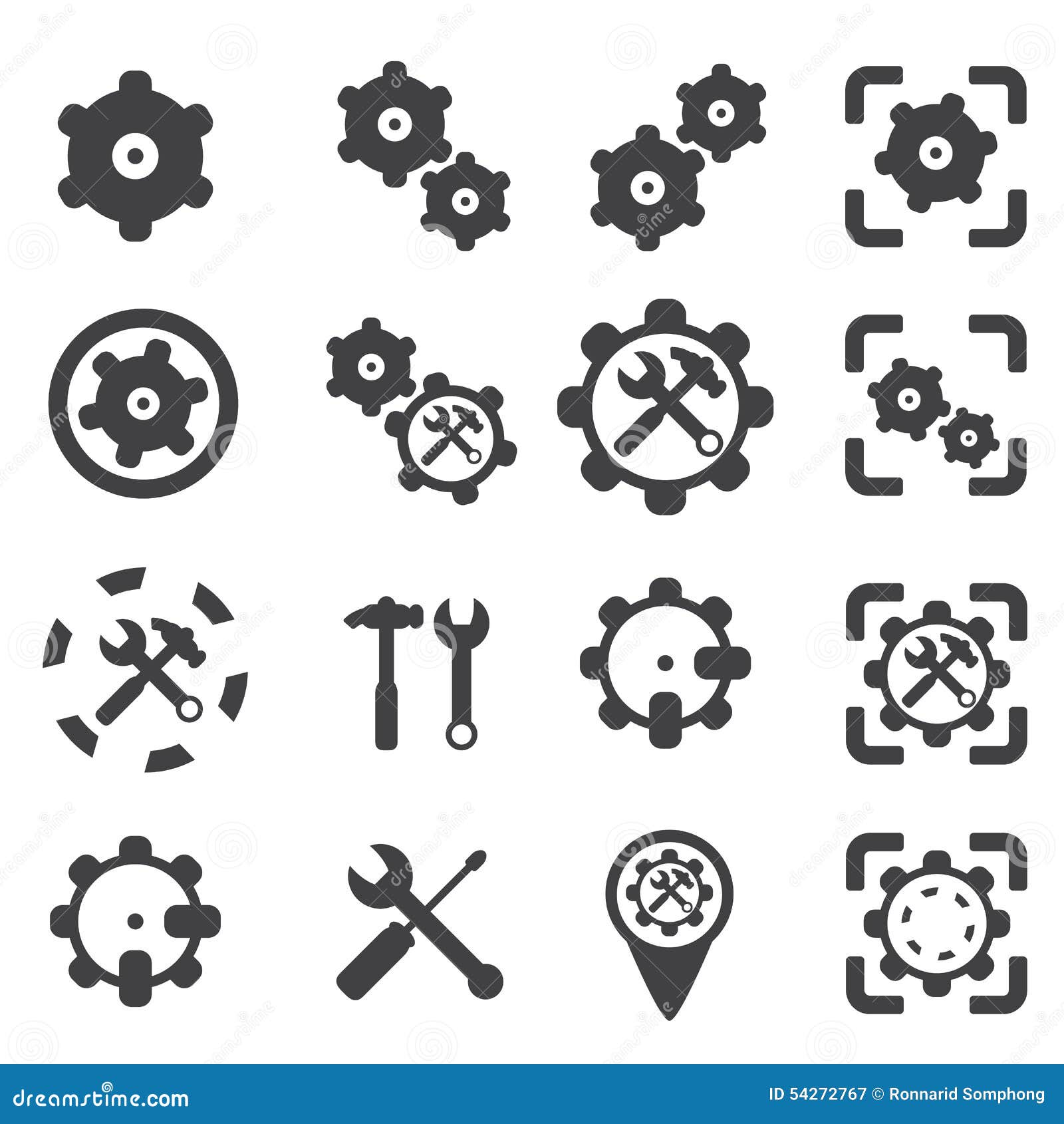 Media and Communication Line Icon Set Vector Stock Vector ...