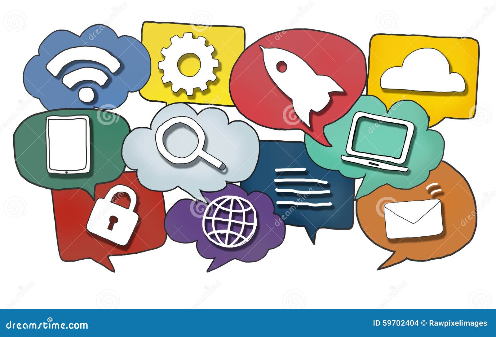 Media Communication Technology Latest Modern Concept Stock Illustration ...