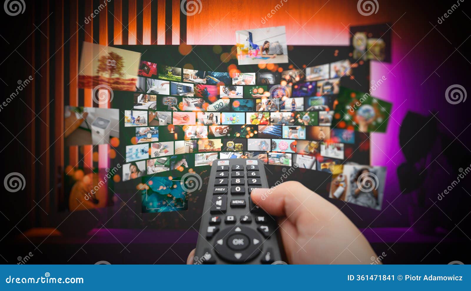 Media Concept Multiple Television Screens Stock Image - Image of ...