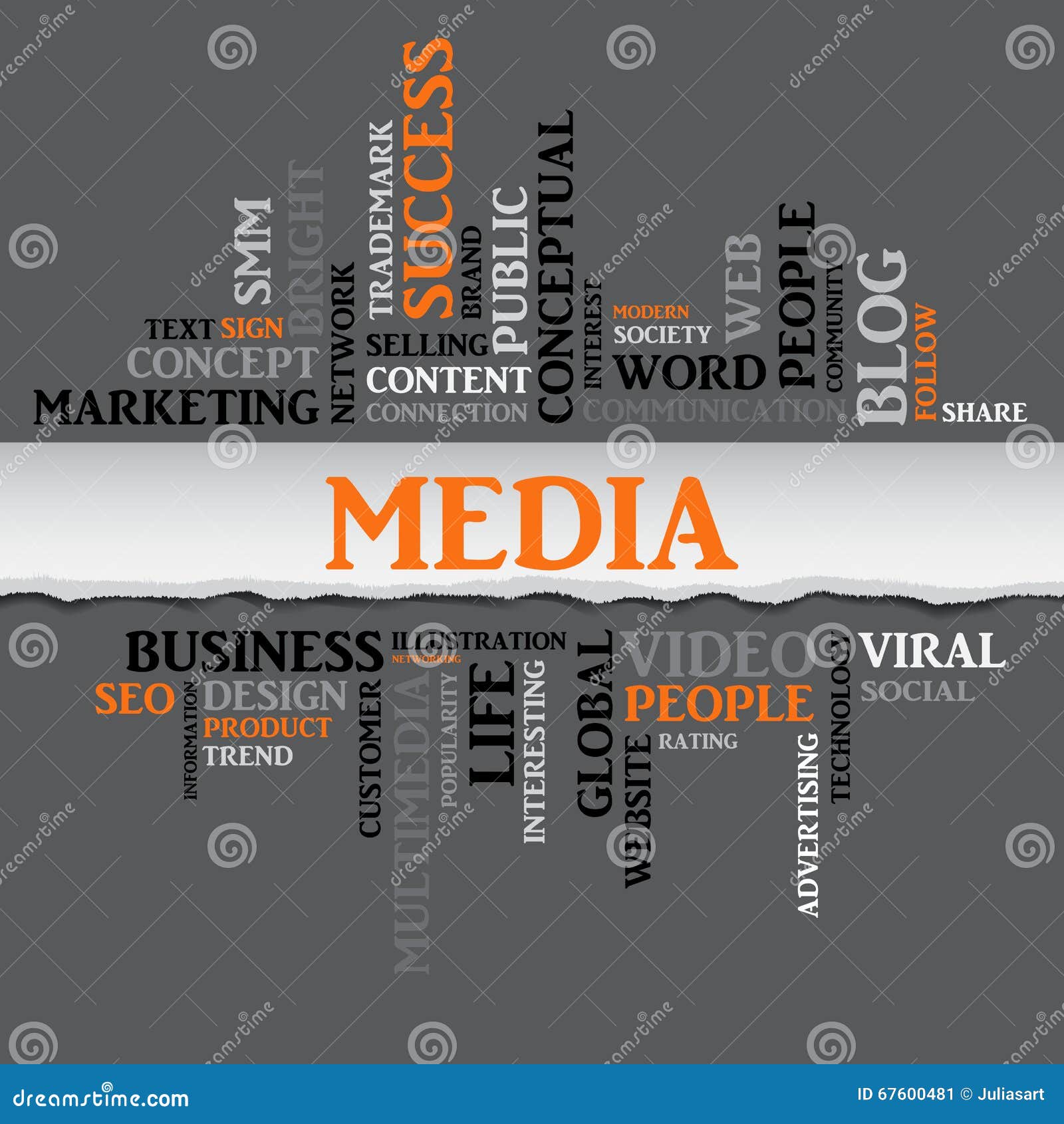 Media Concept Related Words. Vector Stock Vector - Illustration of ...