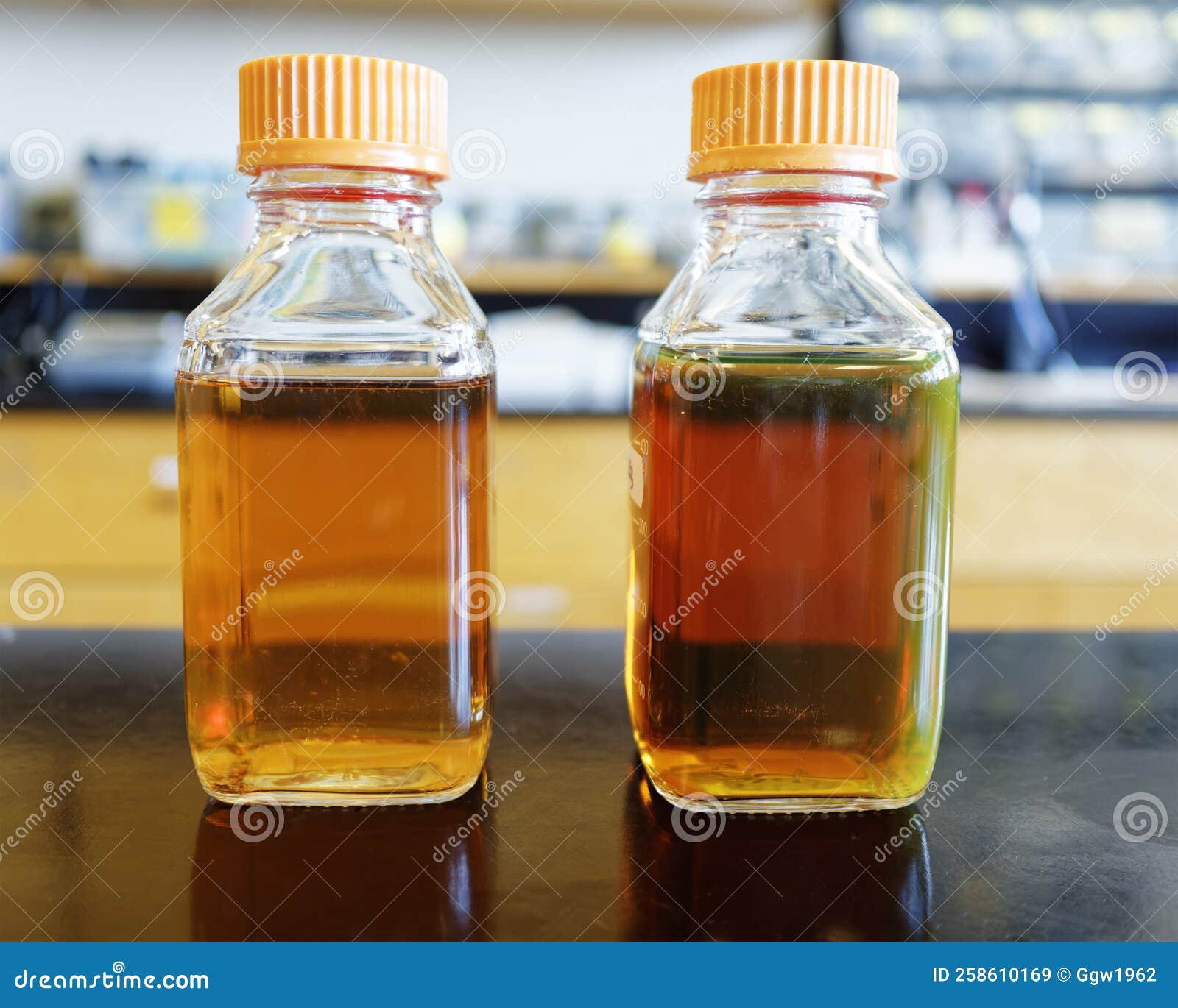 Bottles of Microbiology Media Stock Image - Image of cells ...