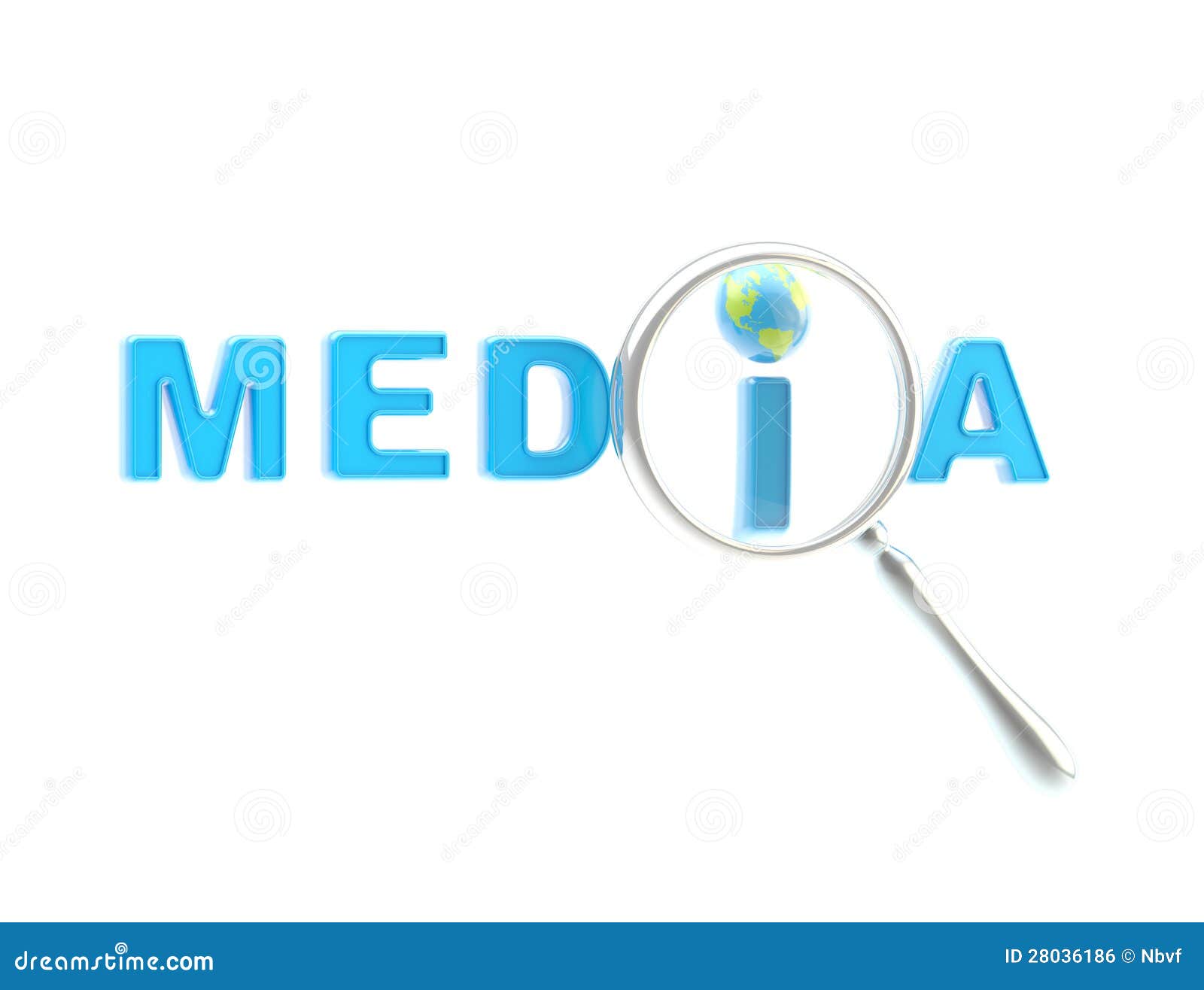 Media De La Palabra Bajo La Lupa Aislada Stock de ilustración ... Media De La Palabra Bajo La Lupa Aislada Stock de ilustración ...