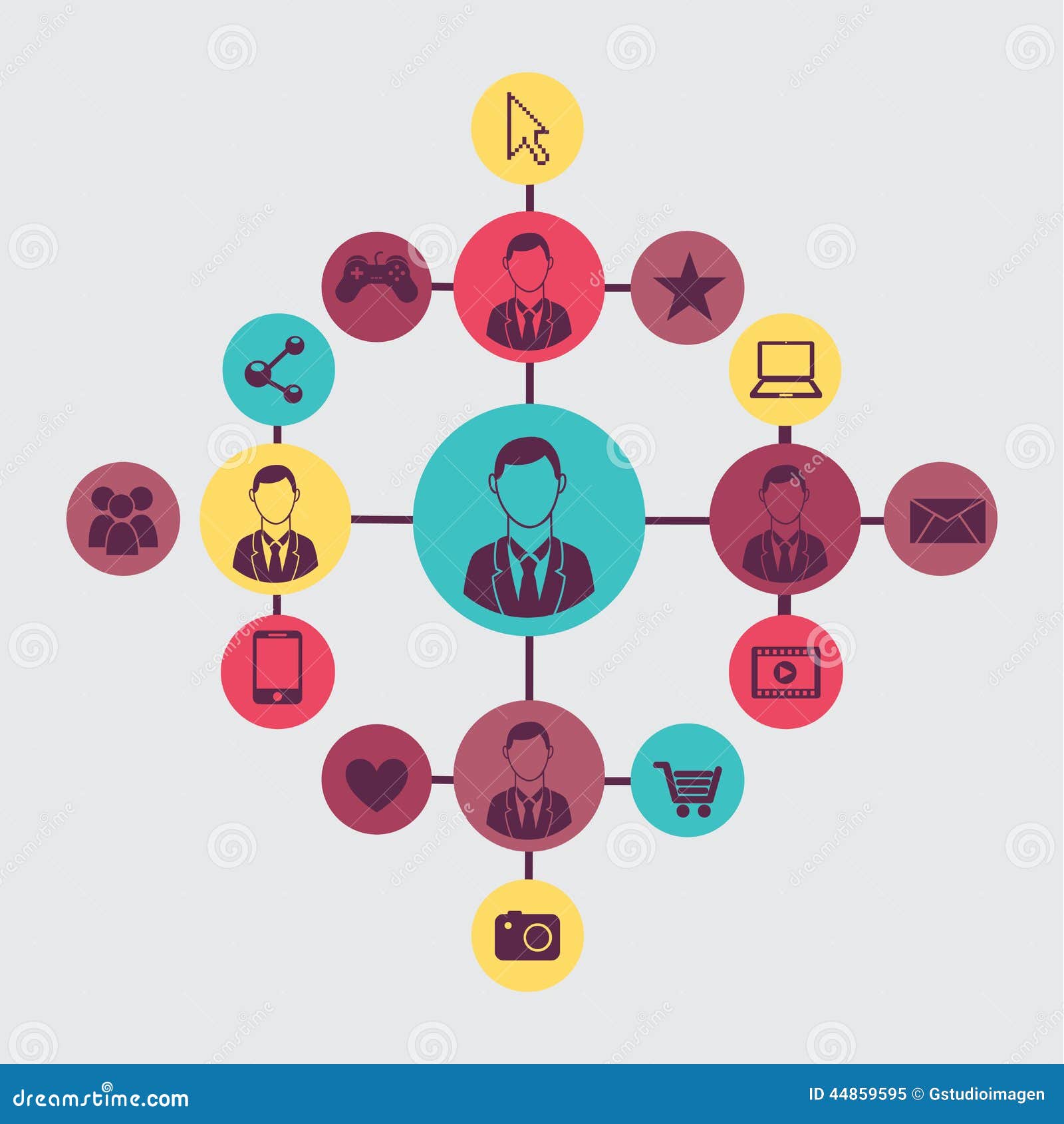 Media design stock vector. Illustration of network, abstract - 44859595