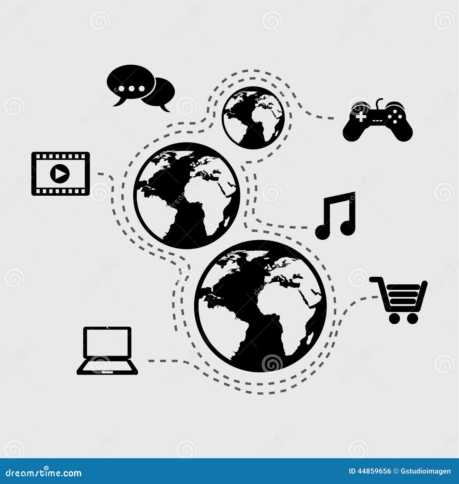 Media design stock vector. Illustration of data, design - 44859656