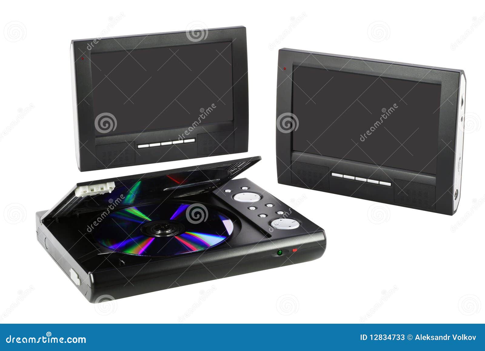 Media DVD Device with Clear Screens Stock Image - Image of open, color ...