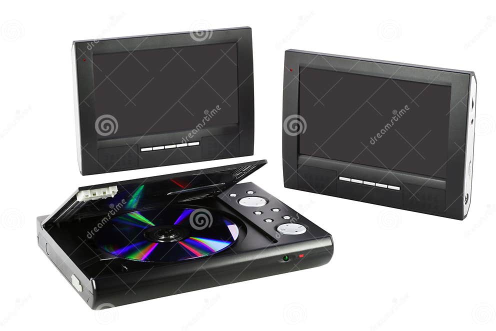 Media DVD Device with Clear Screens Stock Image - Image of open, color ...