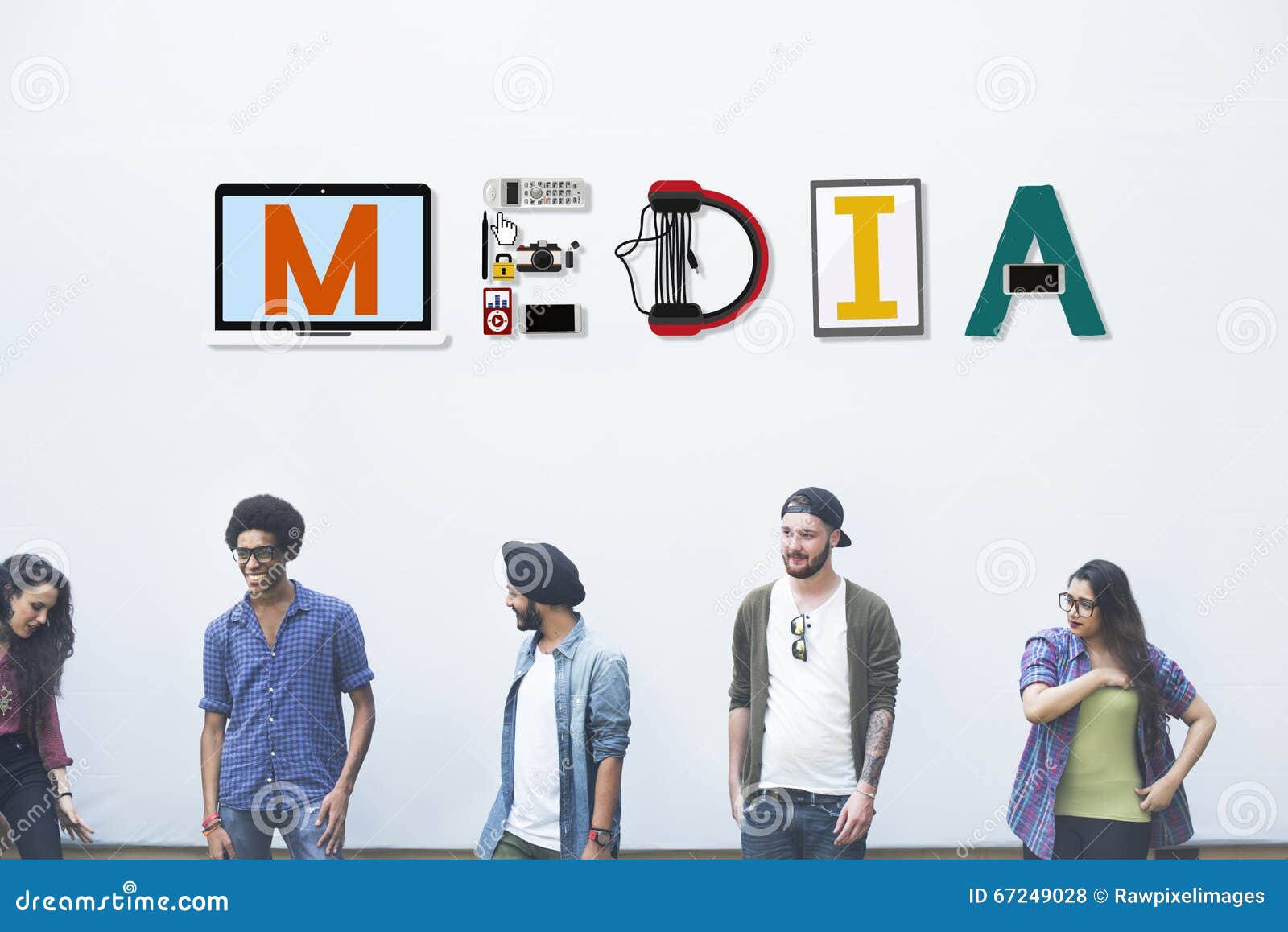 Media Entertainment Broadcast Communication Multimedia Concept Stock ...