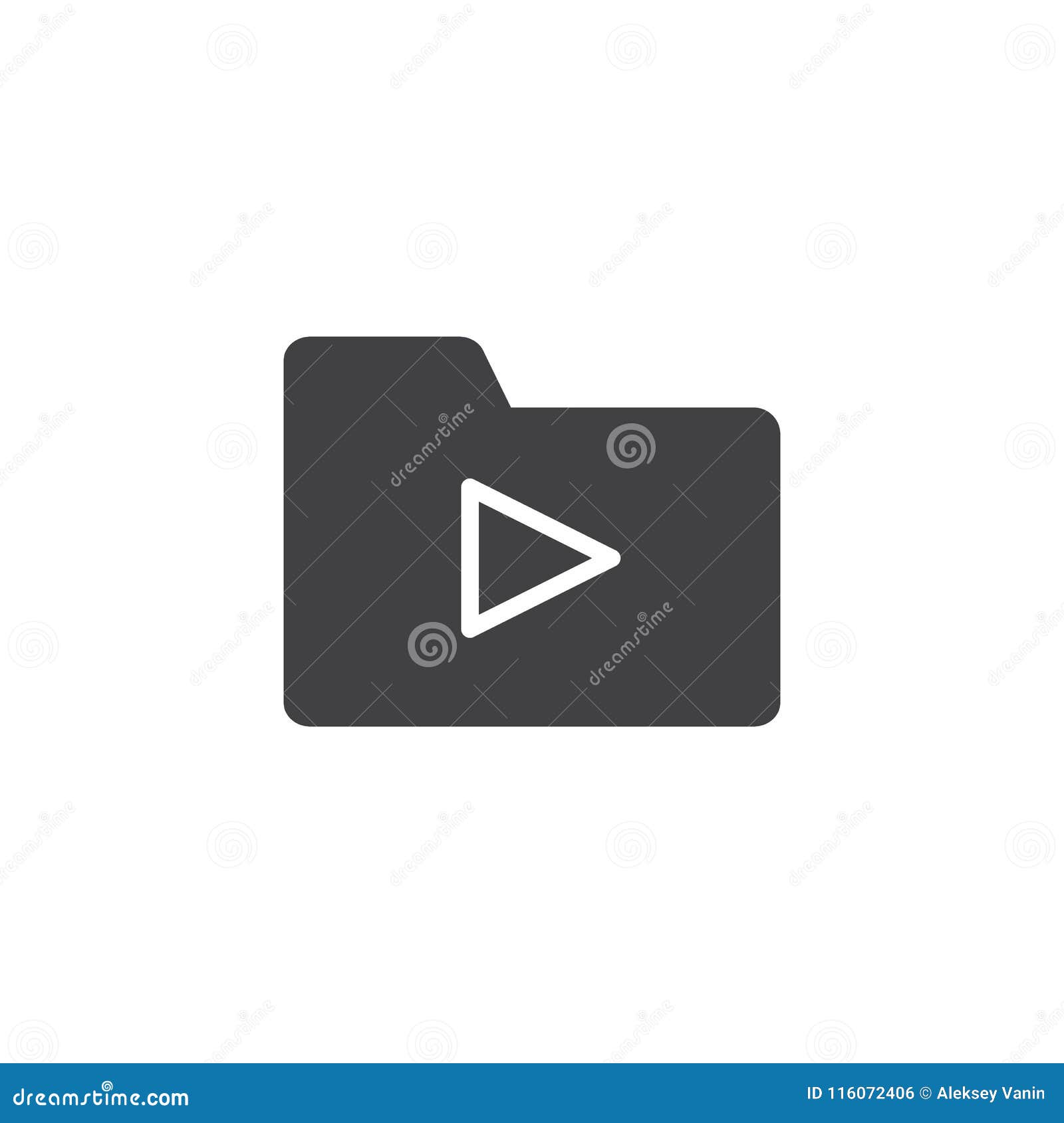 Media folder vector icon stock vector. Illustration of data - 116072406