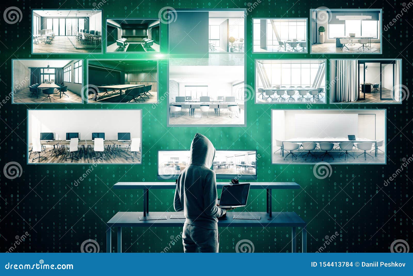 Media and hacking concept stock photo. Image of desk - 154413784