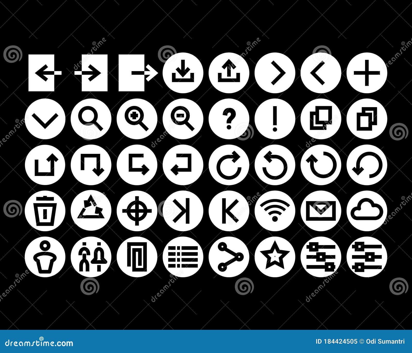 Basic Interface Small Line Icons. Home,clock And Arrows, Pixel Perfect ...