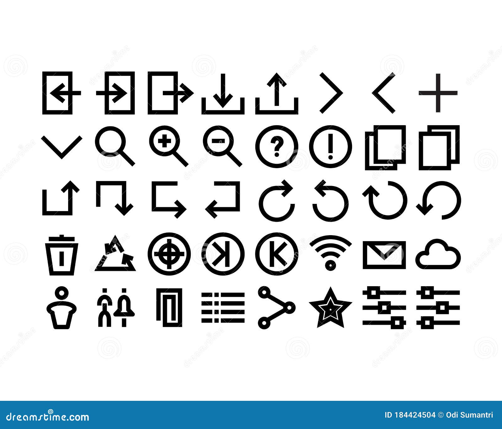 Basic Interface Icons Vector Illustration | CartoonDealer.com #57736258