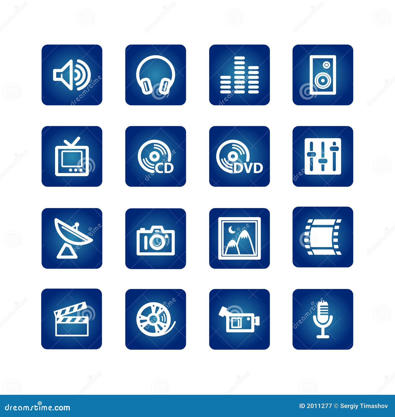 Media Icon Set Royalty Free Stock Photography - Image: 2011277