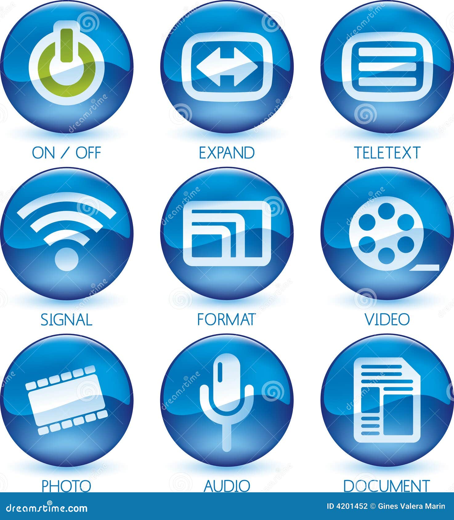 Media Icon Set (2of4) (vector) Stock Vector - Illustration of shape ...