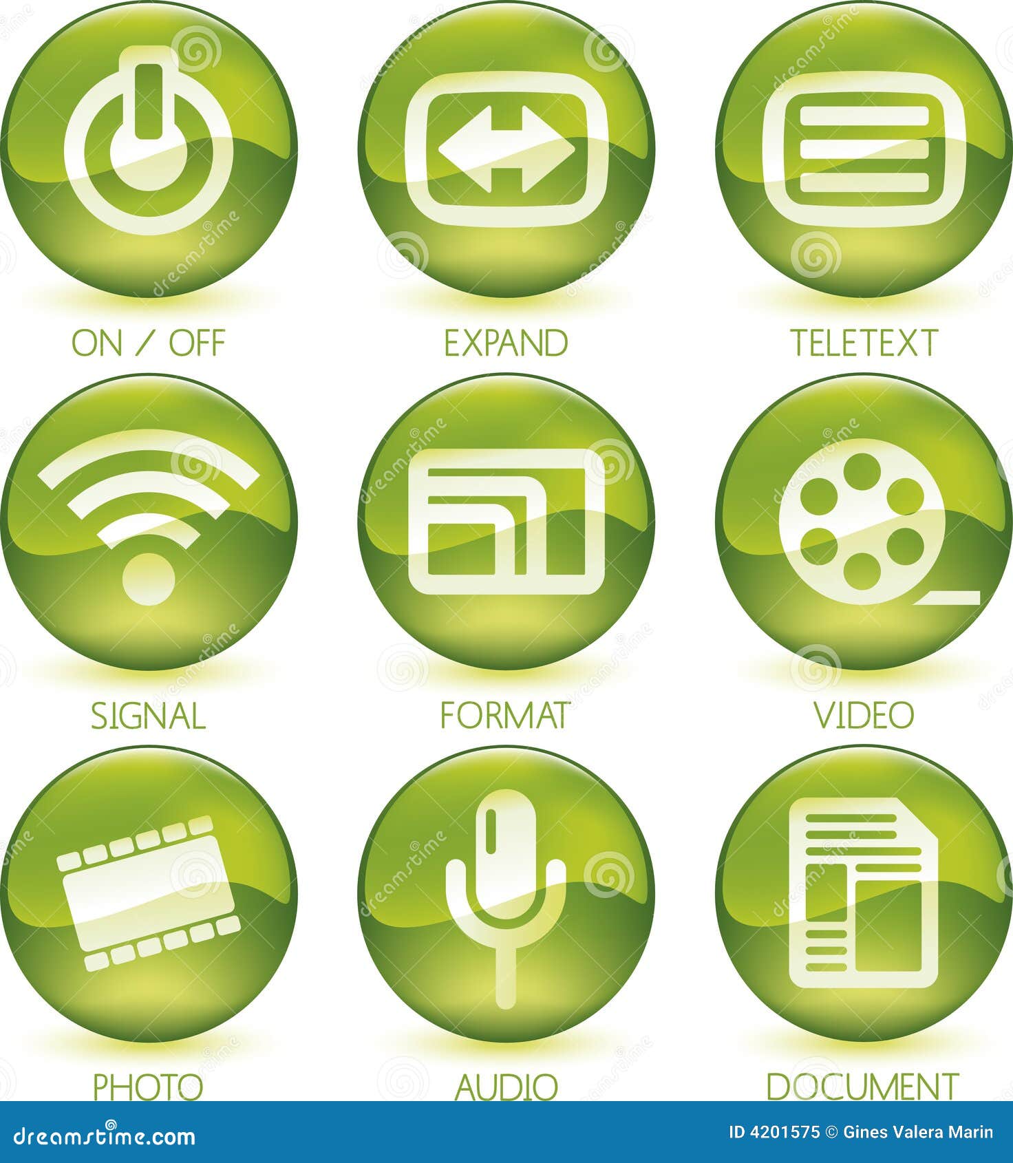 Media Icon Set (2of4) (vector) Stock Vector - Illustration of control ...