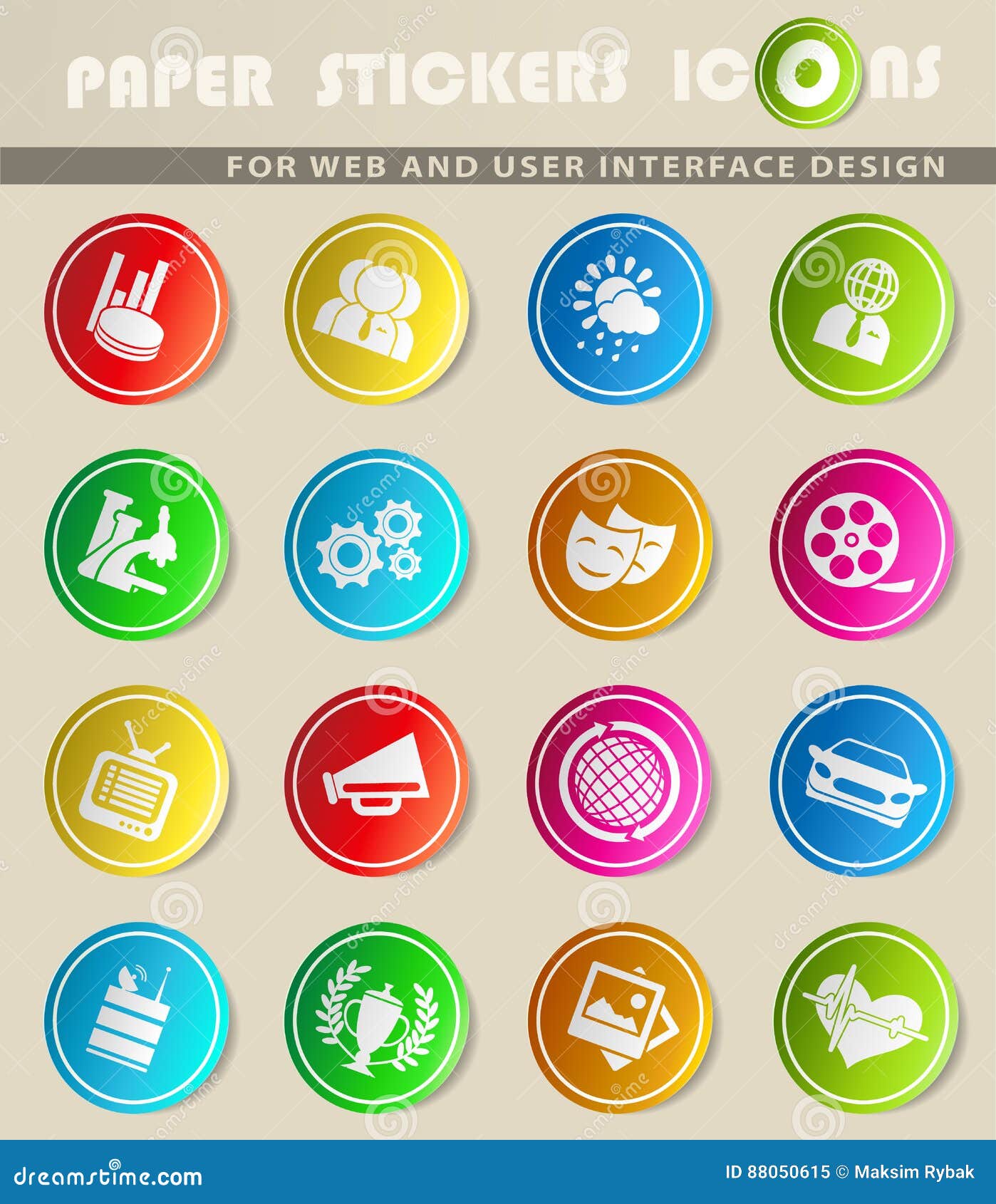 Media icon set stock illustration. Illustration of movie - 88050615