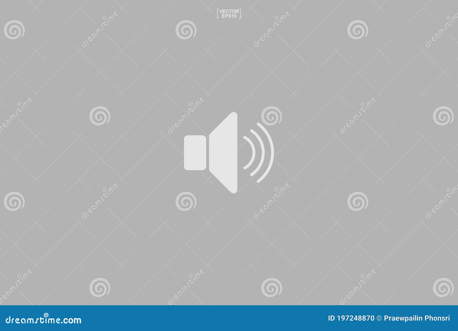 Media Icon Set of Sound Symbol for Web Page Design. Vector Stock Vector ...