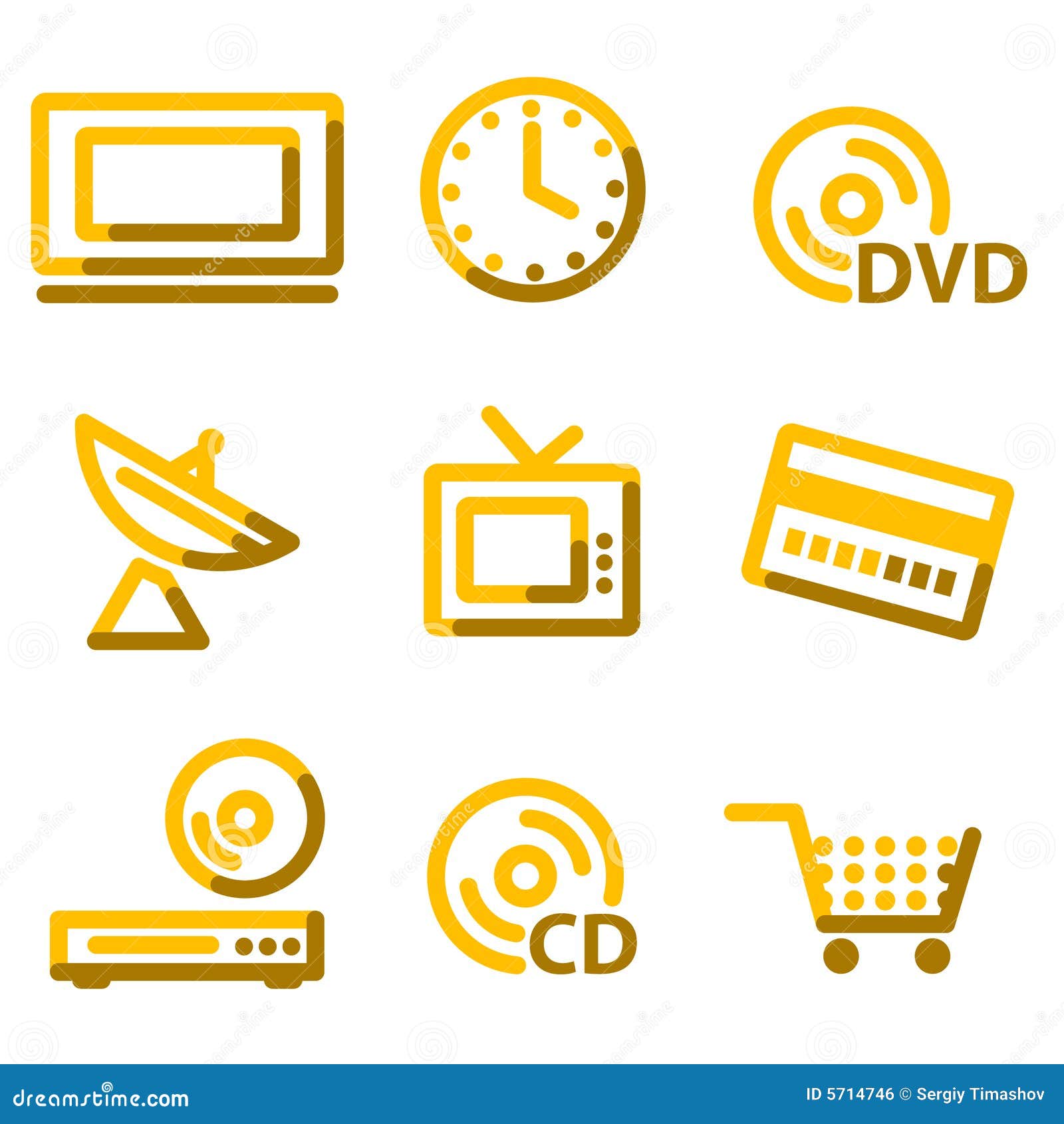 Media icons stock illustration. Illustration of shop, screen - 5714746