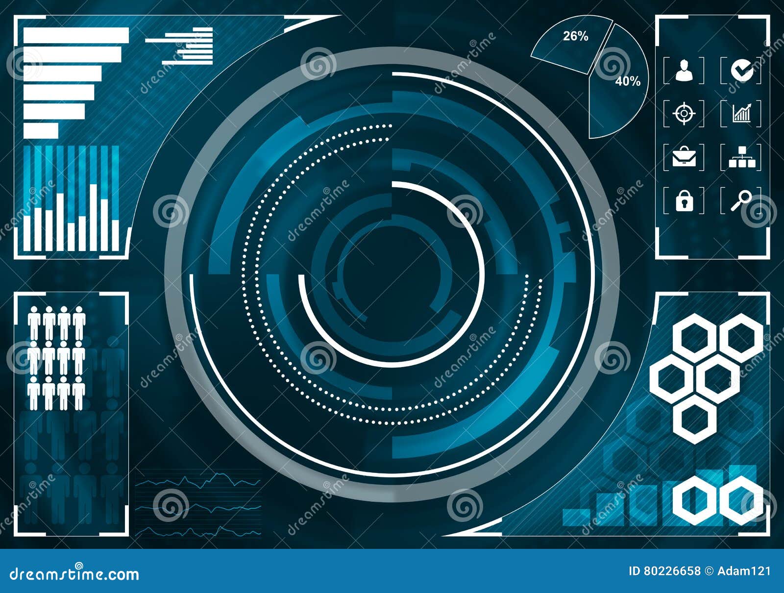 Media interface background stock illustration. Illustration of control ...