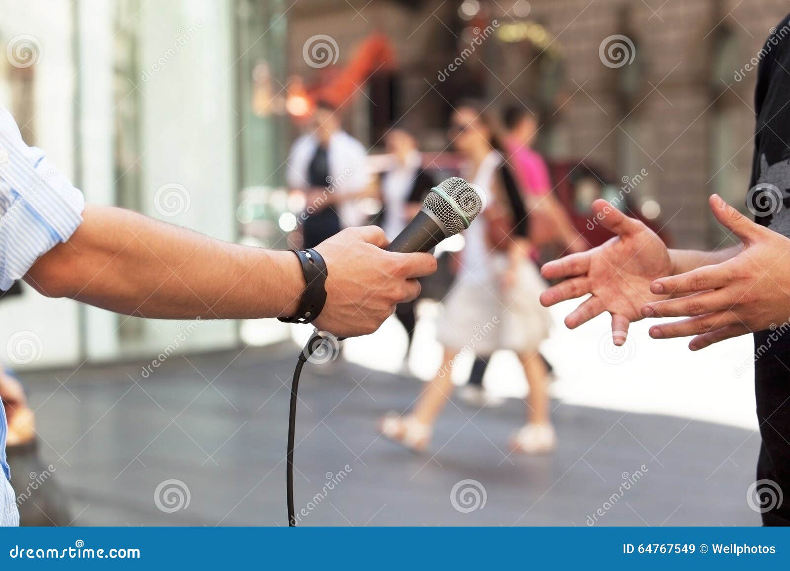 Media interview stock image. Image of gestures, holding - 64767549