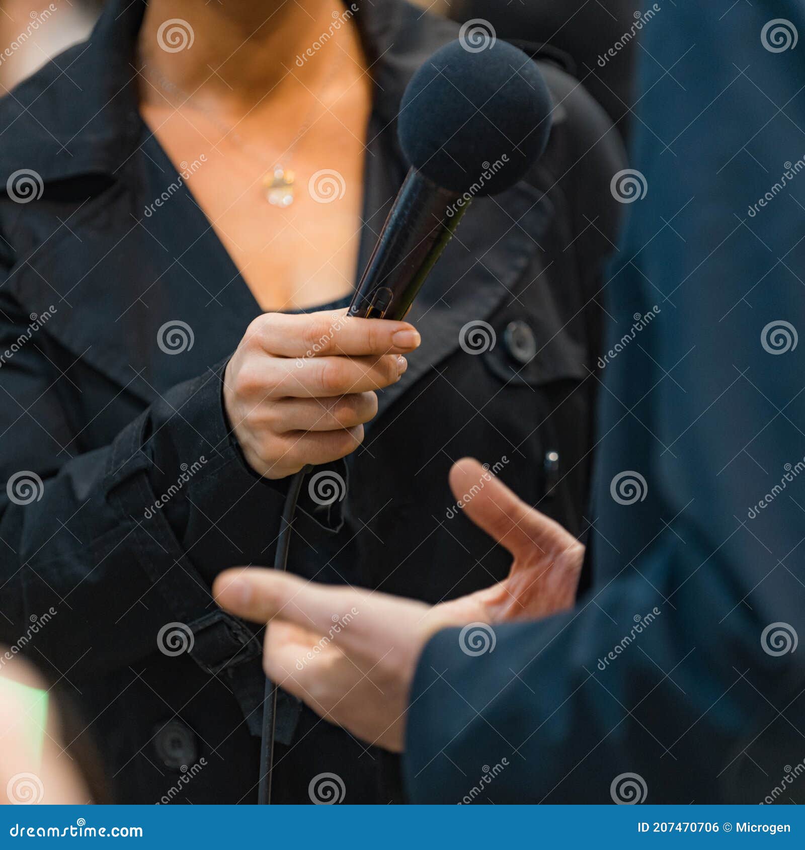 Media interview stock photo. Image of reportage, communication - 207470706