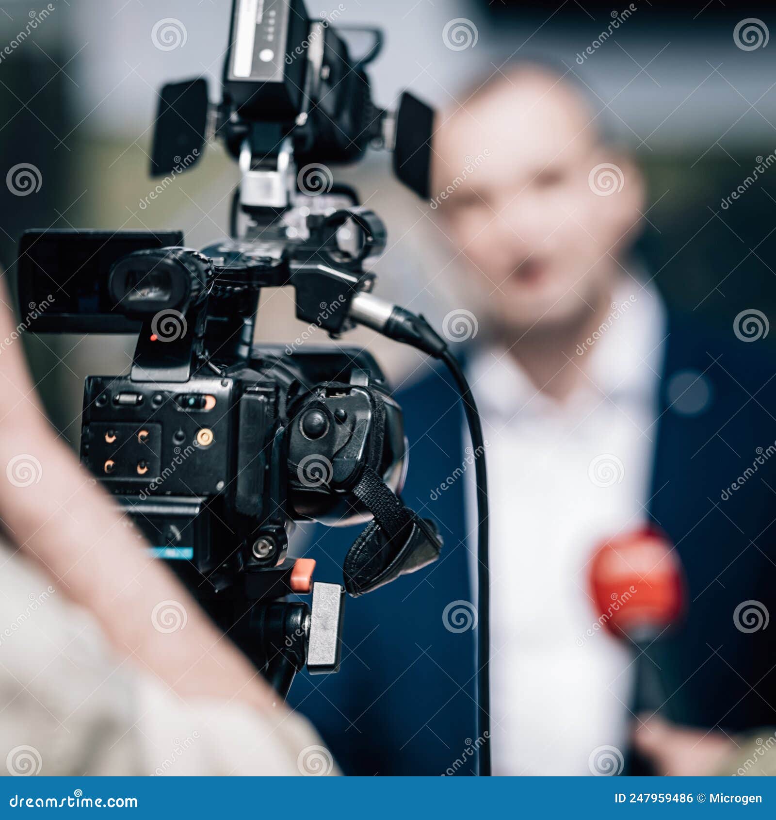 Media Interview at Media Press Conference Stock Photo - Image of ...