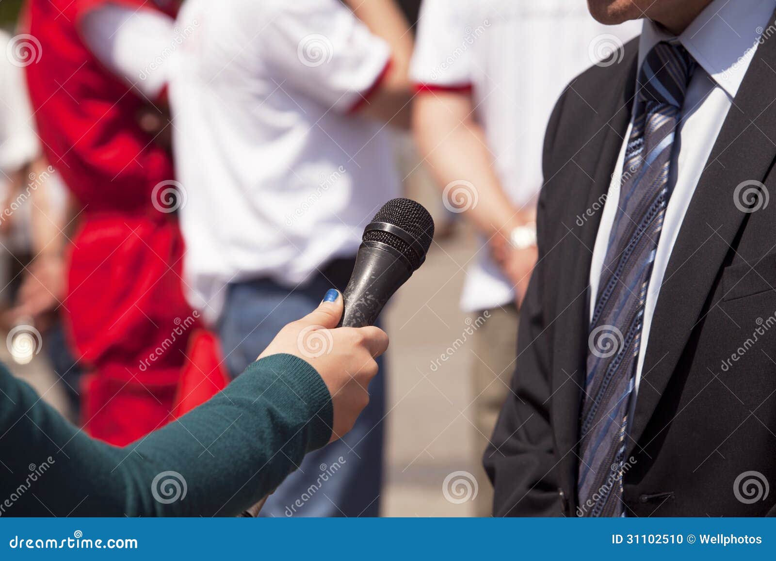 Media interview stock photo. Image of information, correspondent - 31102510