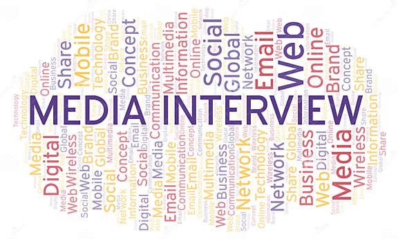 Media Interview word cloud stock illustration. Illustration of ...