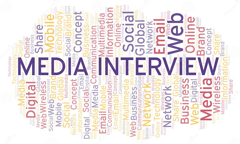 Media Interview word cloud stock illustration. Illustration of ...