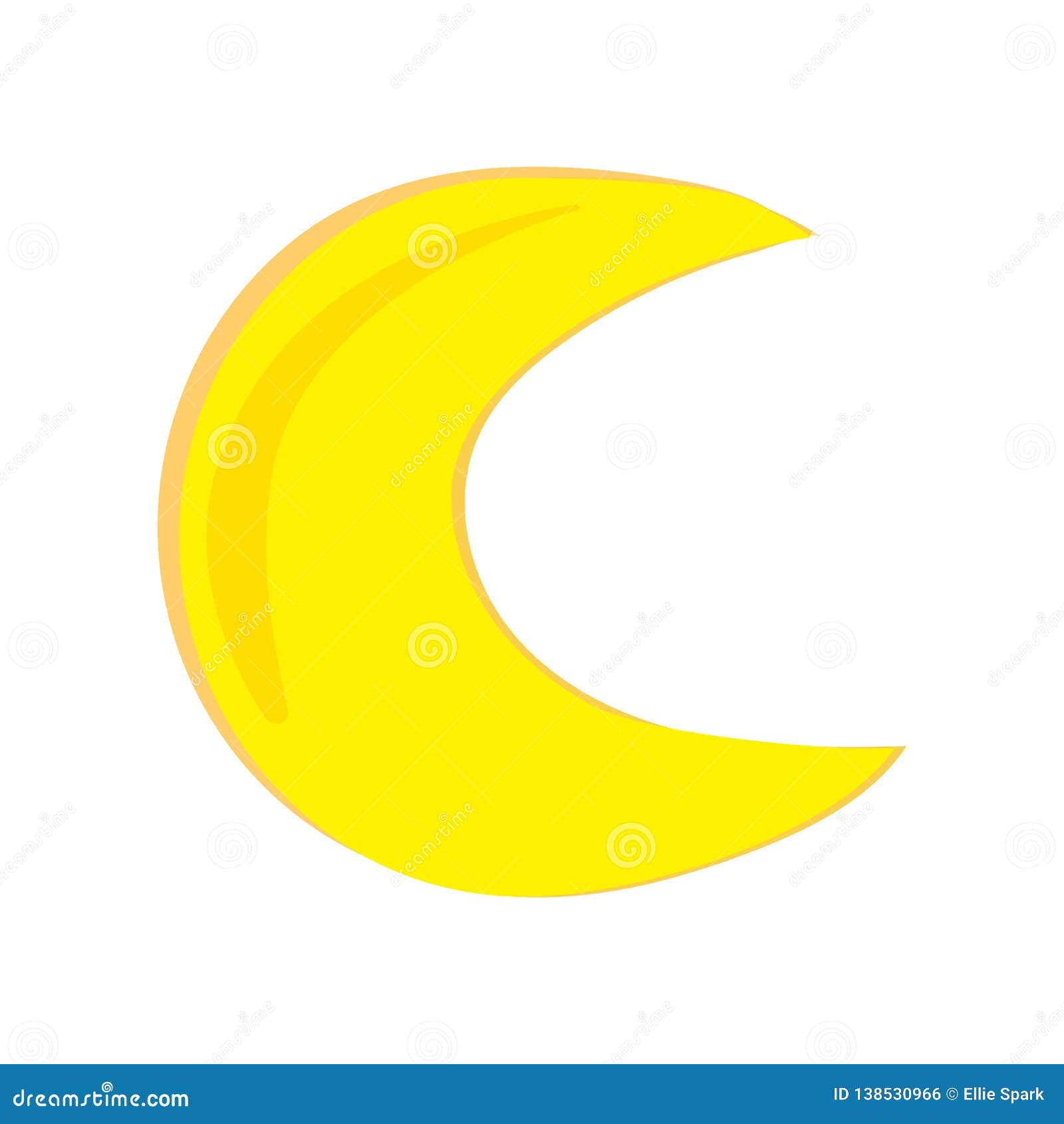 Media Luna Del Vector Aislada Ilustración del Vector - Ilustración de ...