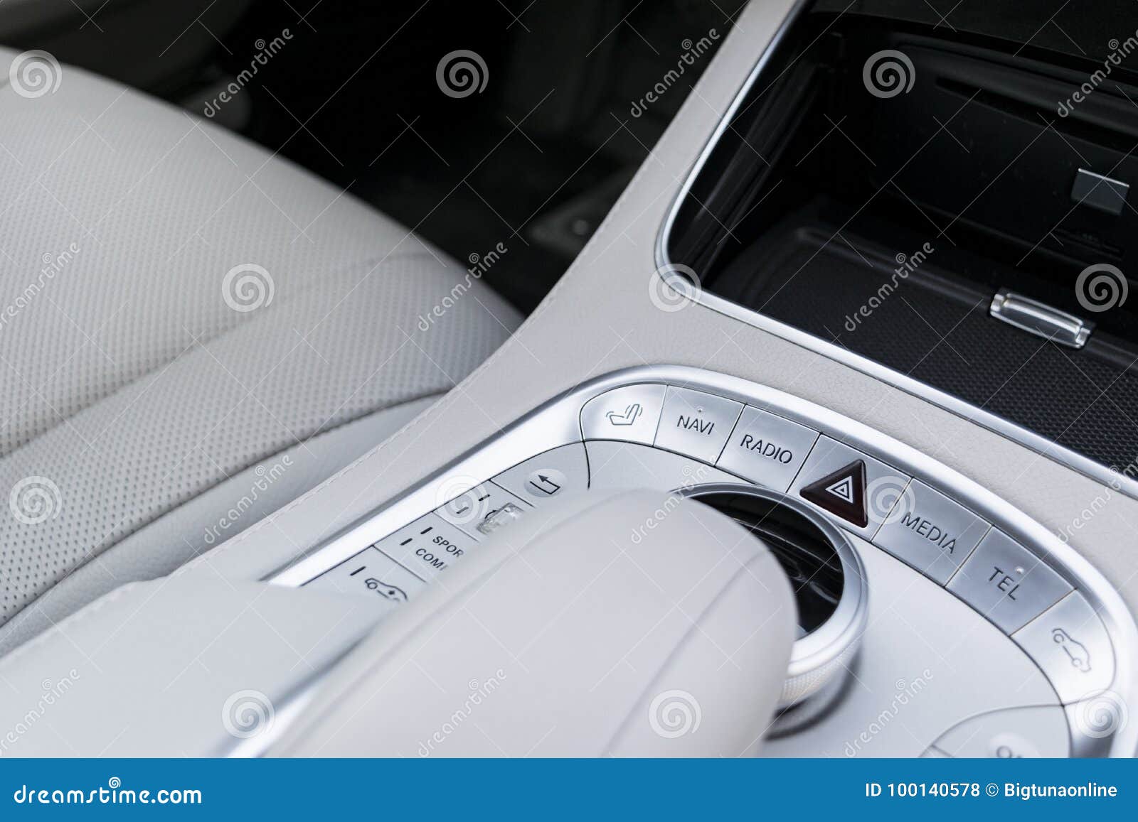 Media And Navigation Control Buttons Of A Modern Car. Car Interior ...