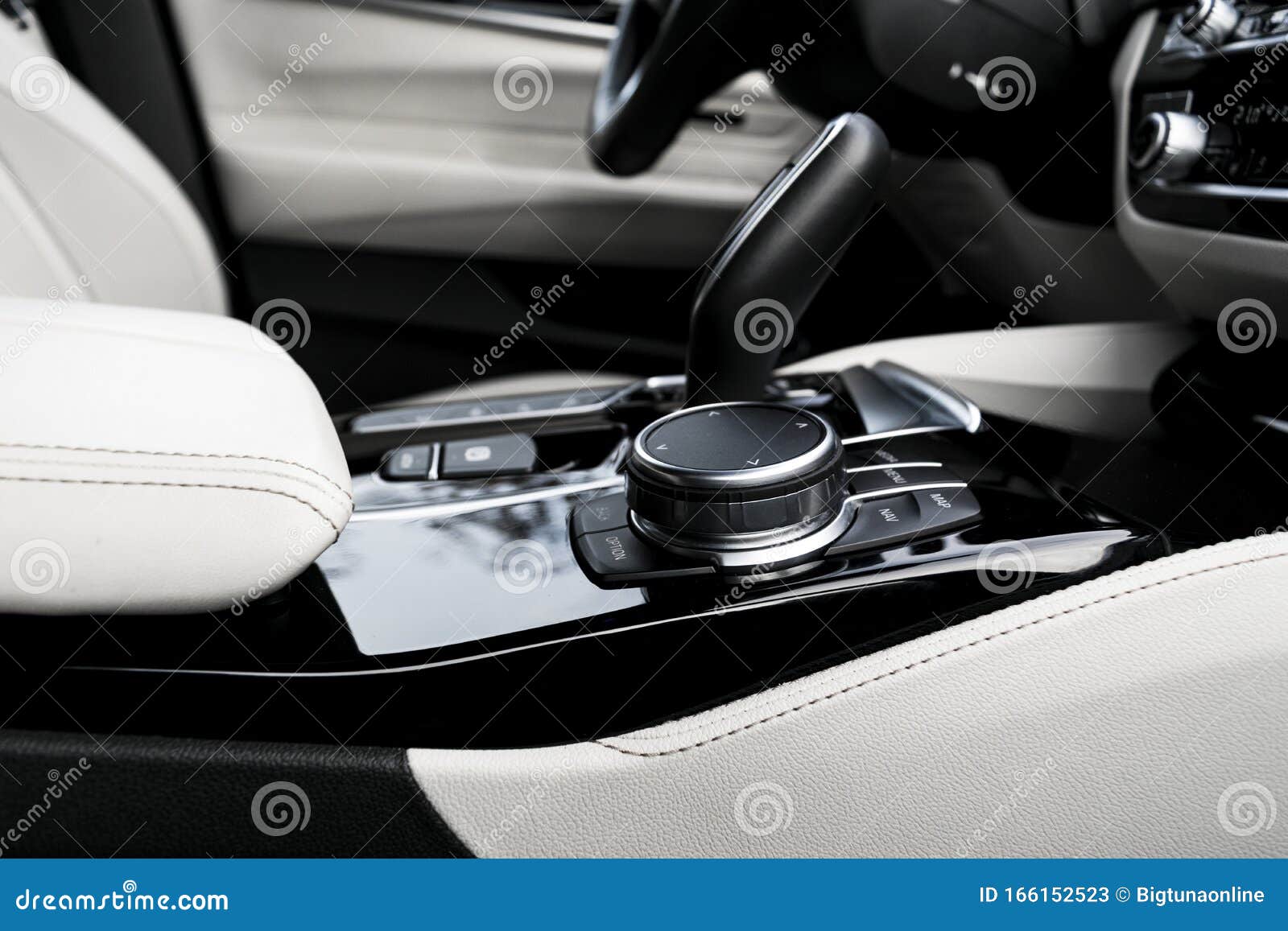 Media And Navigation Control Buttons Of A Modern Car. Car Interior ...