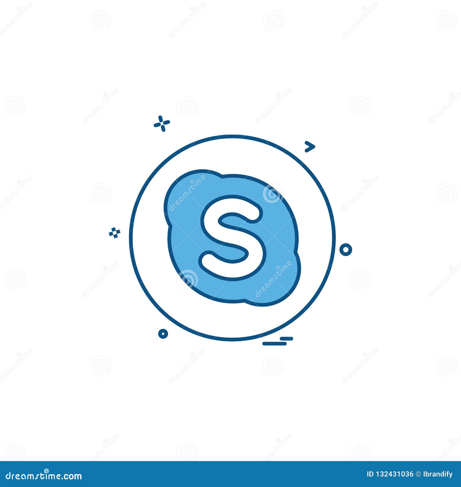 Media Network Social Skype Icon Vector Editorial Photo - Illustration ...