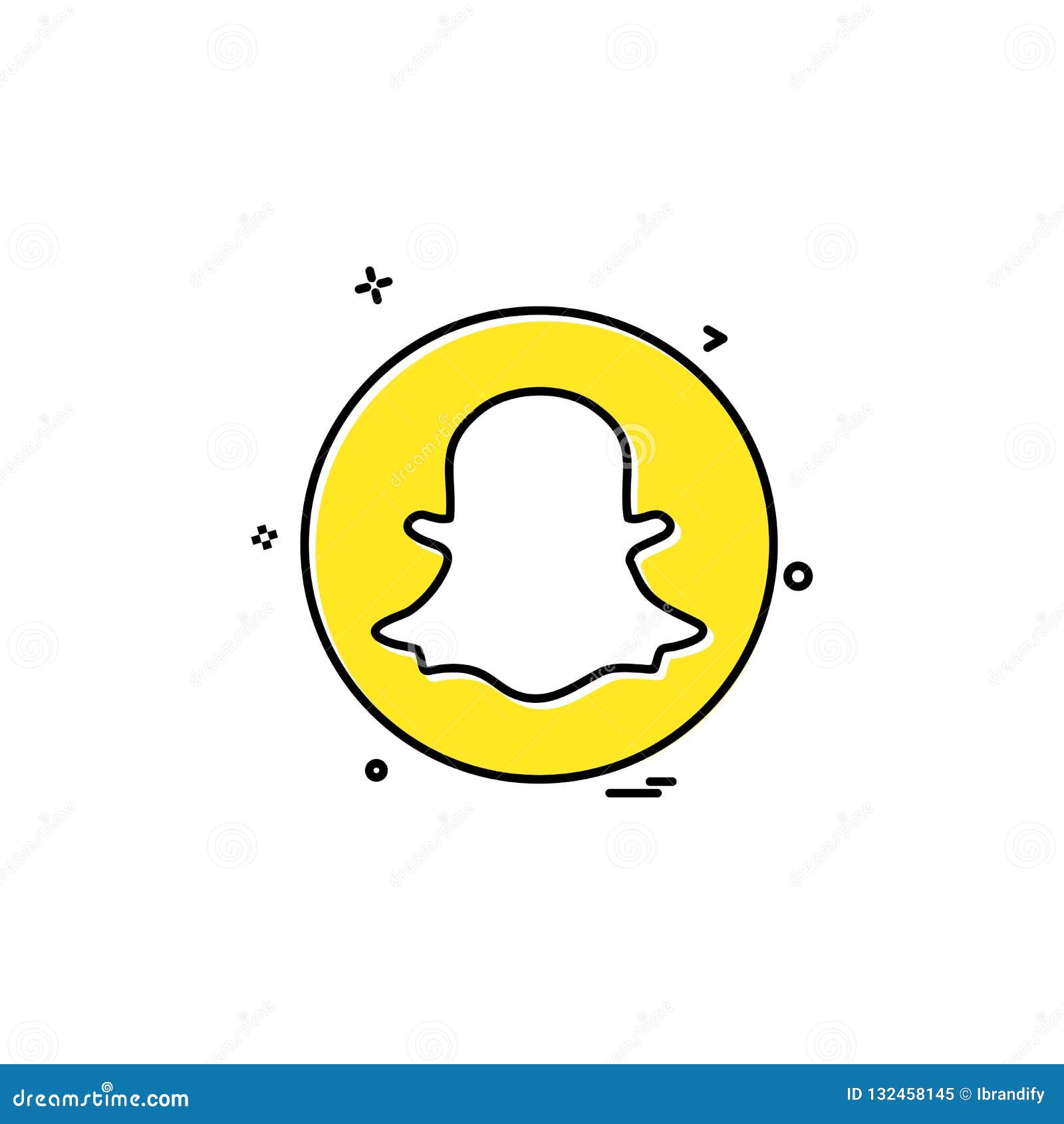 Media Network Social Snapchat Icon Vector Design Editorial Image ...