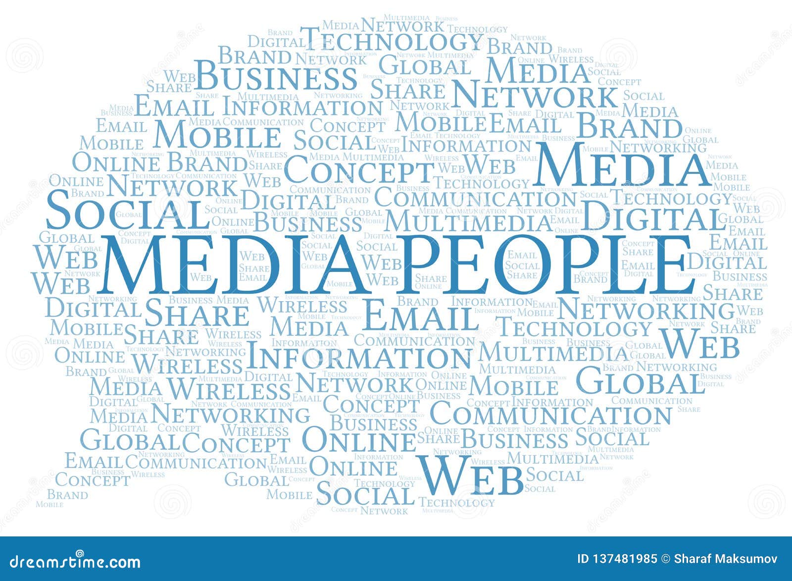 Media People word cloud stock illustration. Illustration of poster ...