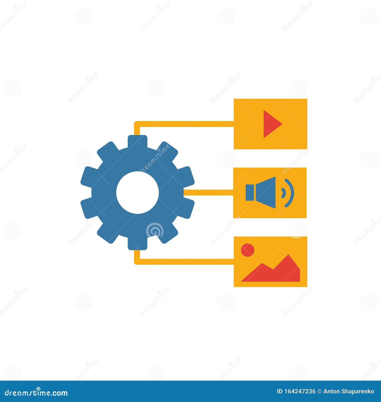 Media Plan Icon. Simple Flat Element from Content Collection Stock ...