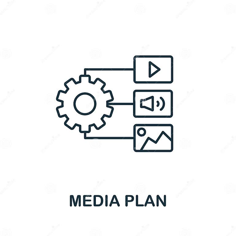 Media Plan Outline Icon. Thin Line Concept Element from Content Icons ...