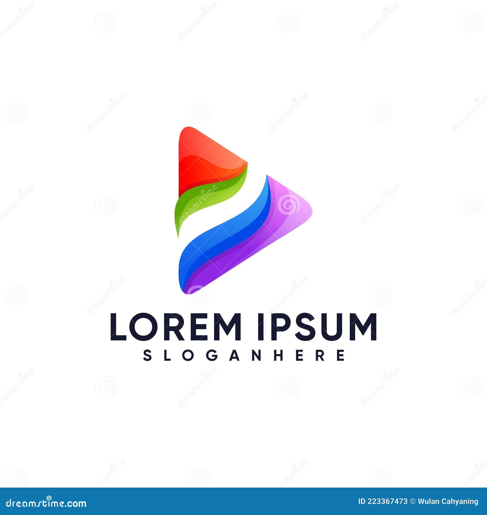 Media Playback Gradient Logo Stock Vector - Illustration of business ...