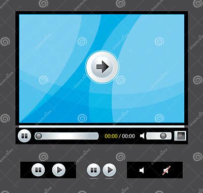 Media player stock illustration. Illustration of multimedia - 16421968