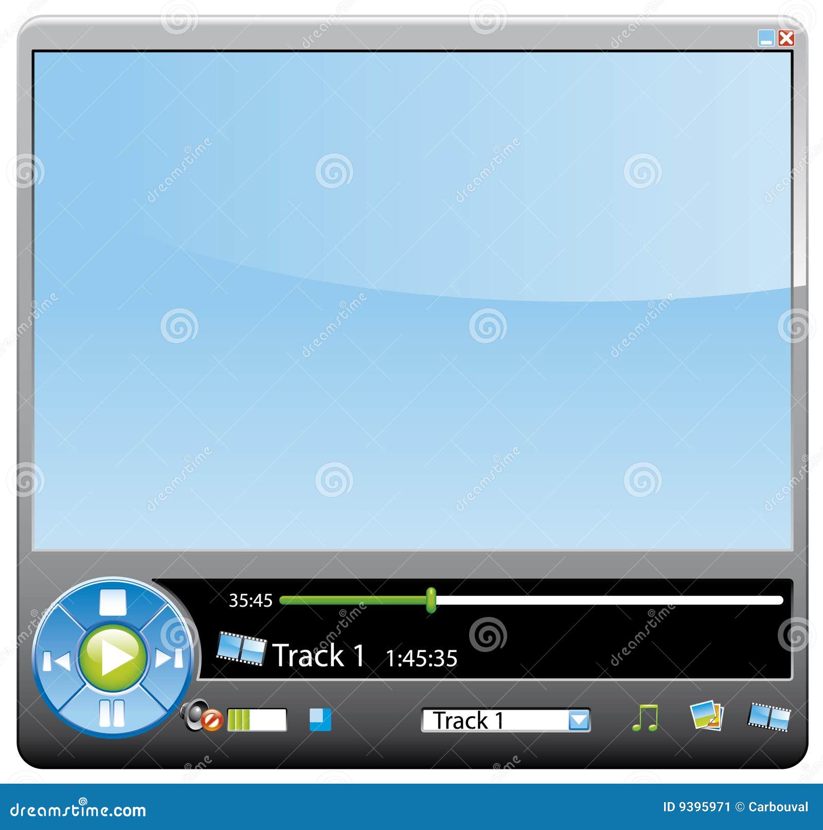 Media player stock vector. Illustration of note, computer - 9395971