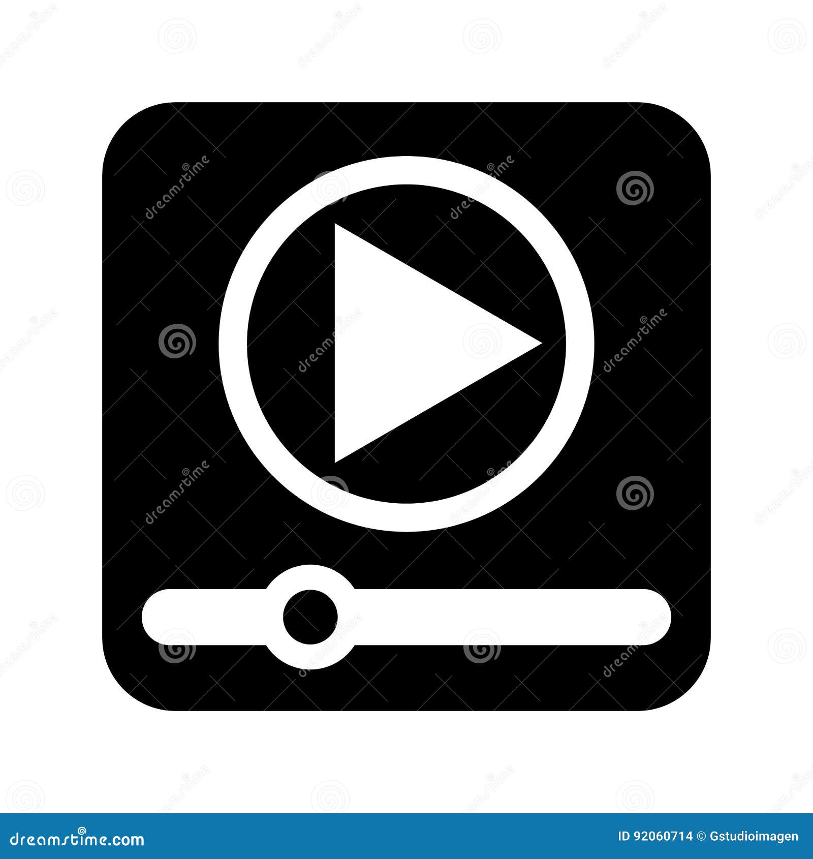Media Player Application Icon Stock Vector - Illustration of element ...