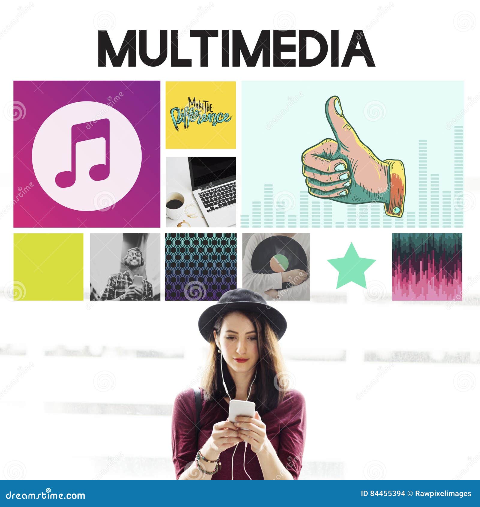 Media Player Audio Entertainment Streaming Concept Stock Photo - Image ...