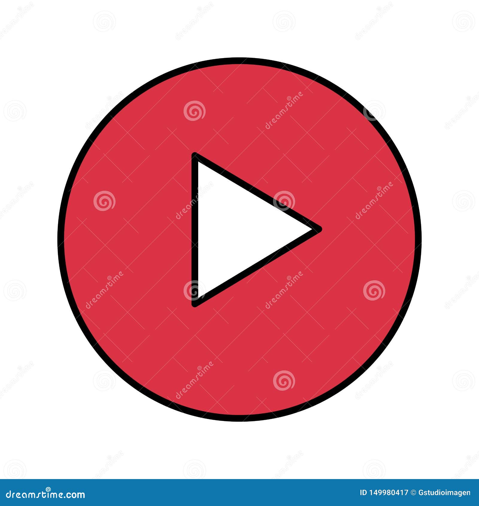 Media Player Button Icon Vector Illustration Editorial Photography ...