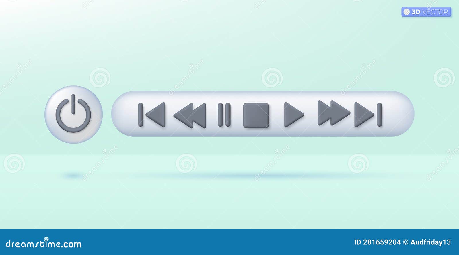 Media Player Control Icon Symbol. Interface Multimedia, Audio Music ...