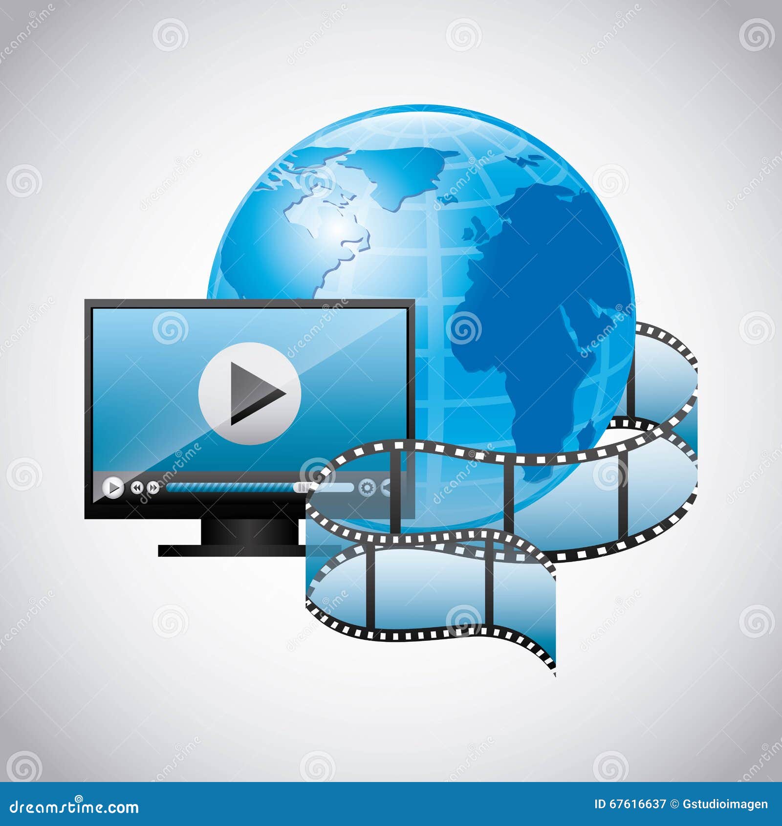 Media player design stock illustration. Illustration of modern - 67616637