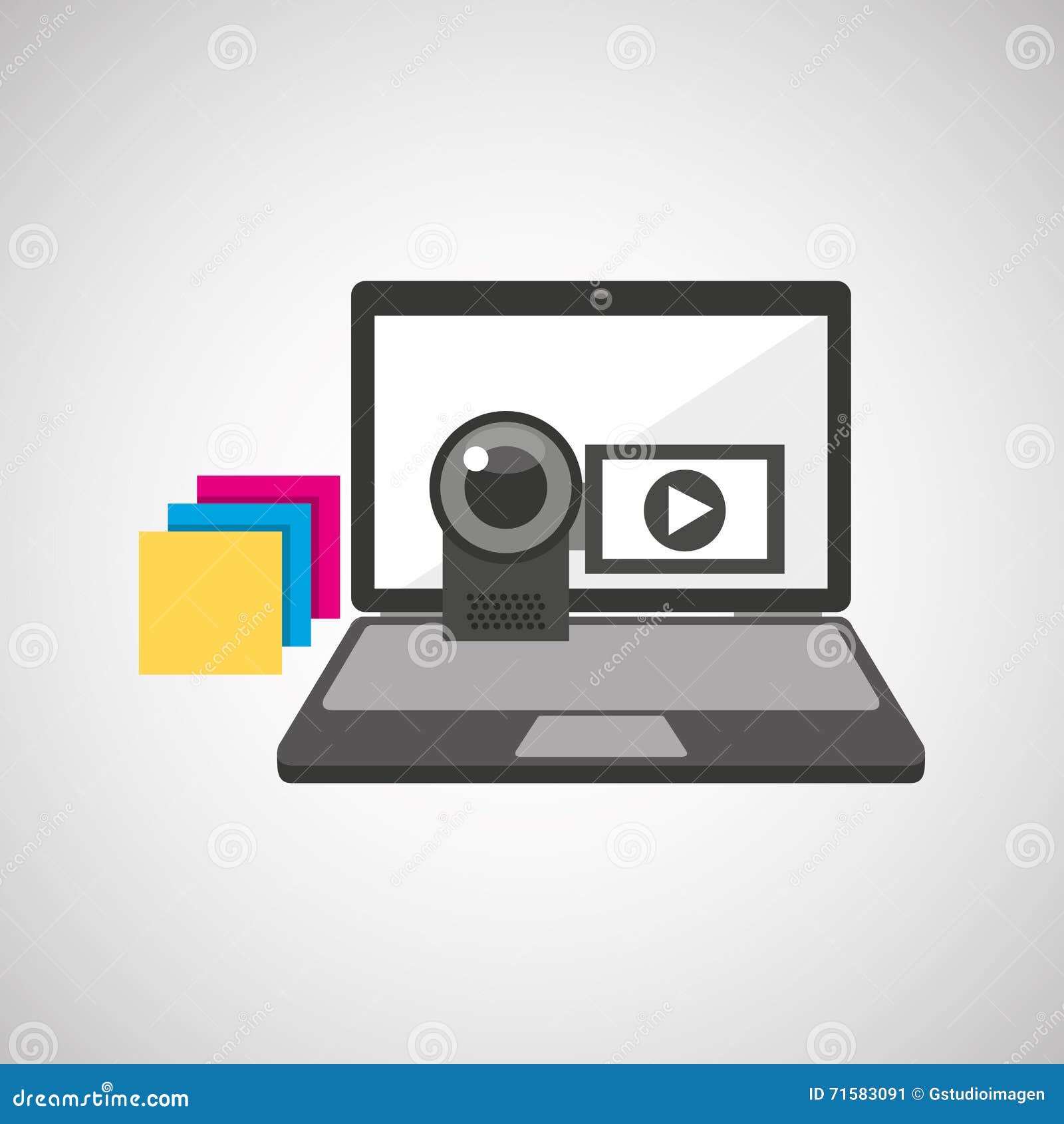 Media player design stock illustration. Illustration of media - 71583091