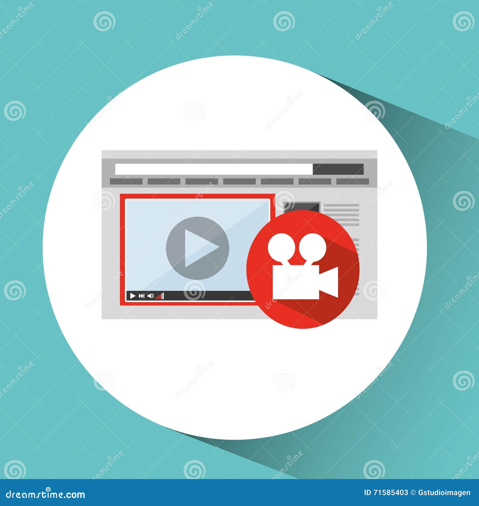 Media player design stock illustration. Illustration of play - 71585403