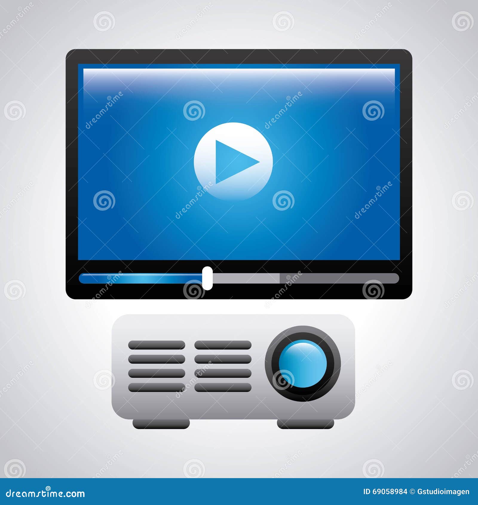 Media player design stock vector. Illustration of software - 69058984