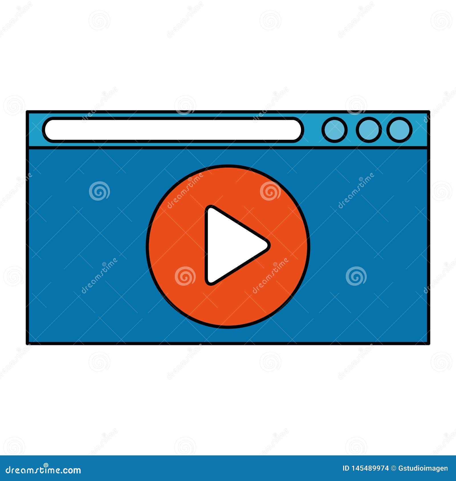 Media player in display stock illustration. Illustration of ...