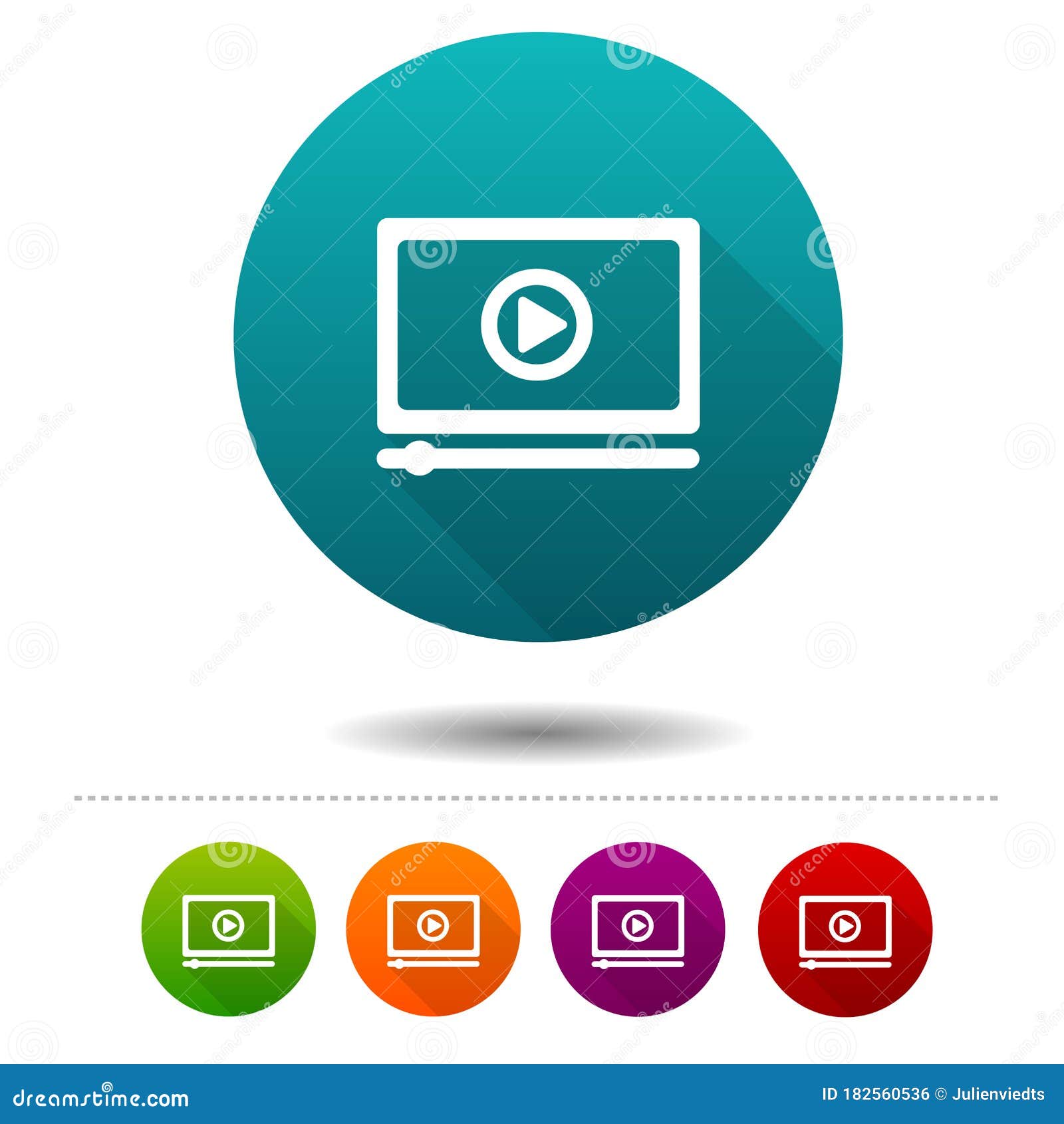Media Player Icons. Video Signs Stock Illustration - Illustration of ...