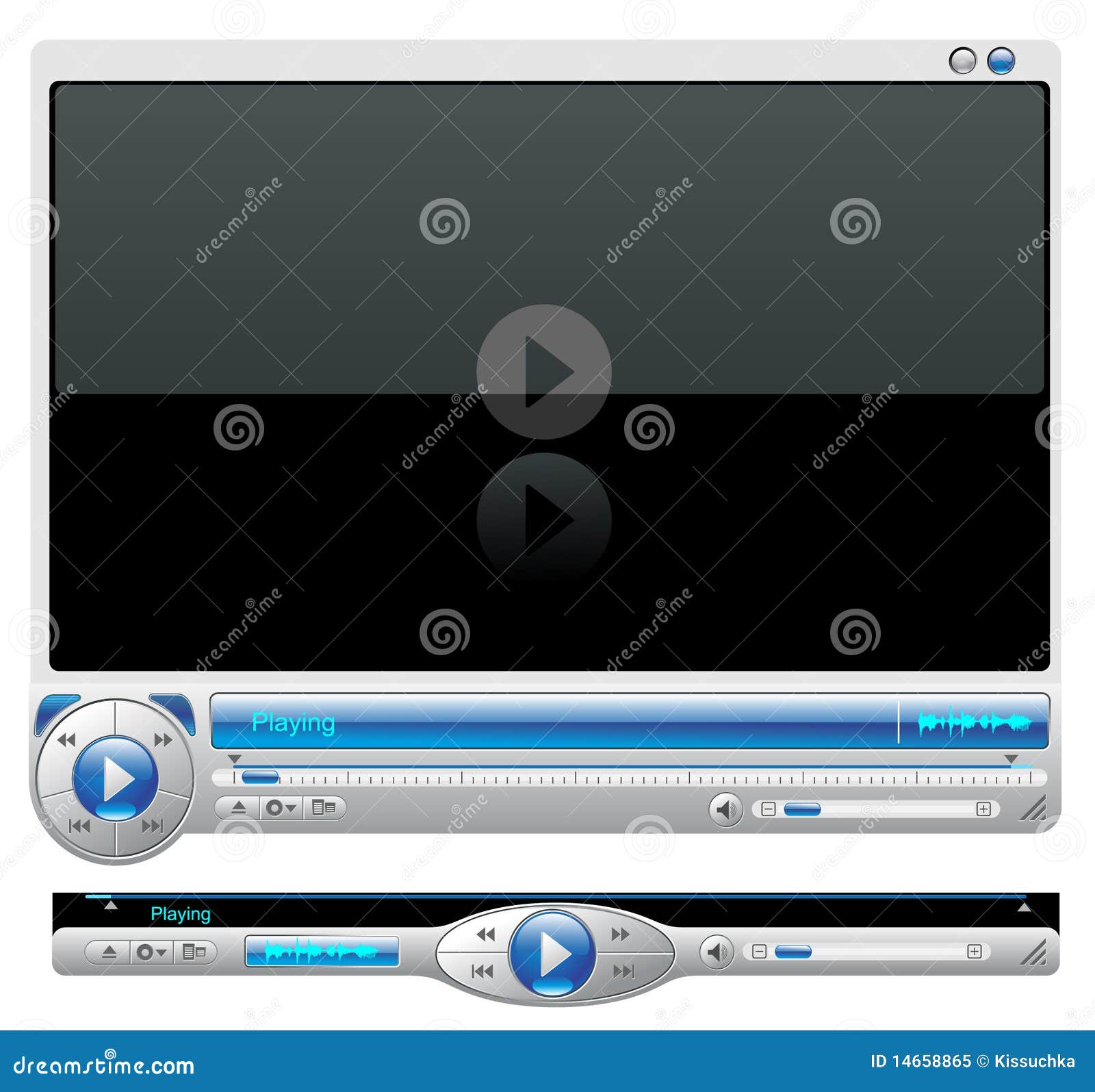 Media player interface stock vector. Illustration of device - 14658865